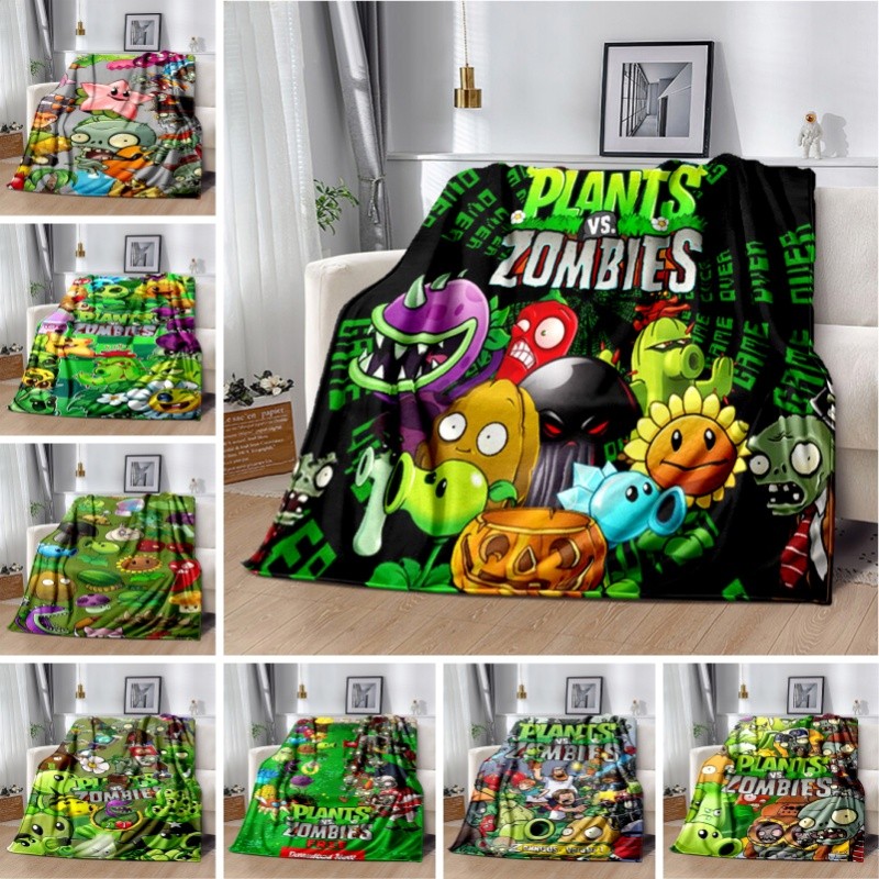 Cobertor Peashooter De Plantas vs . Sofá De Escritório Zombies Design ...