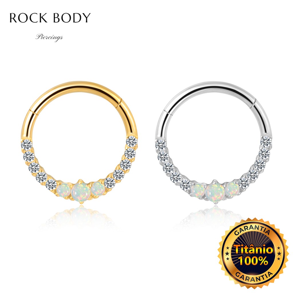 Piercing Argola Titânio Helix Rook Septo Conch Segmento Articulado ...