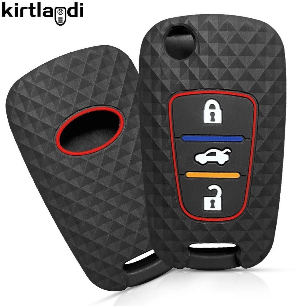 Capa de Chave de Carro de Silicone para Kia Sportage Rio 3 Soul Optima ...