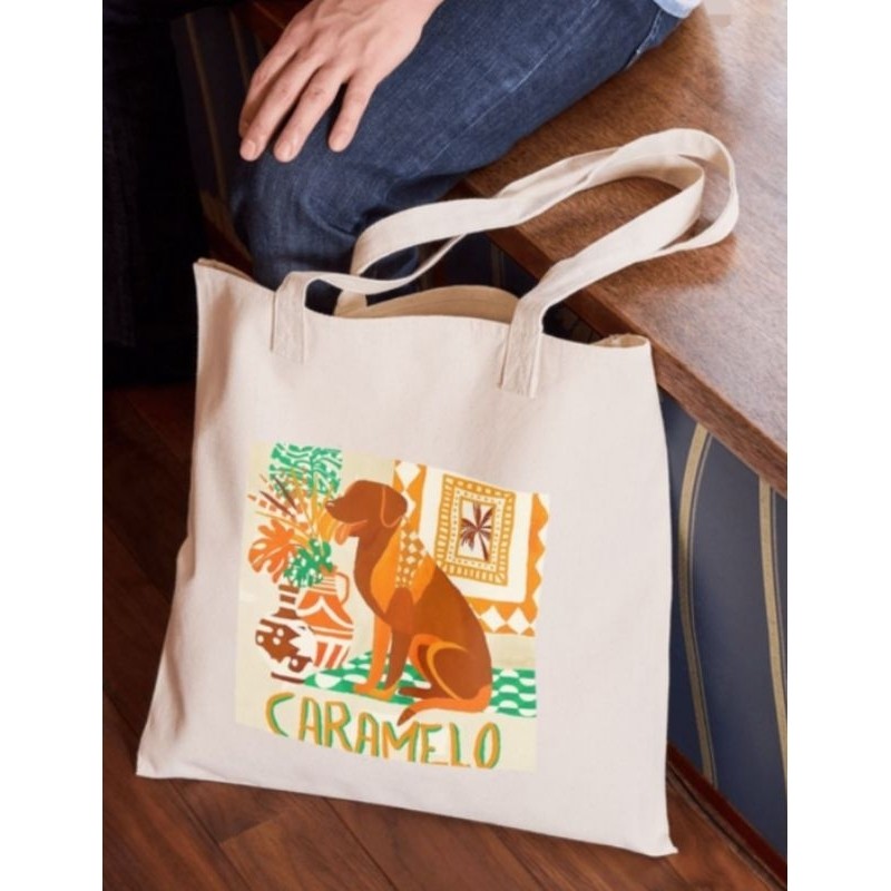 bolsa ecobag cachorro caramelo farm 100%algodao | Shopee Brasil