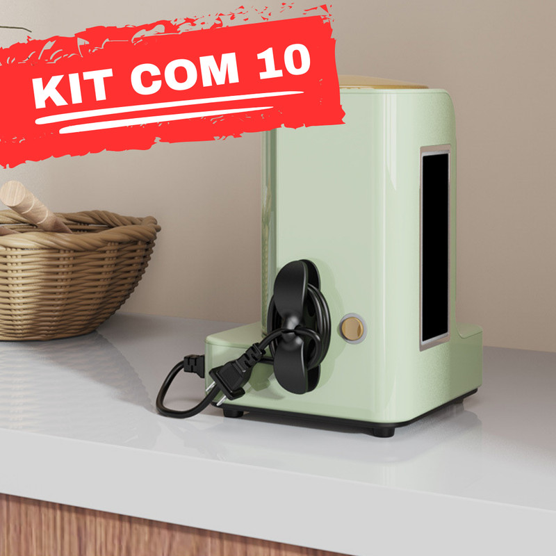 Kit Esconde Fio Cabos Silicone Organizador Adesivo | Shopee Brasil