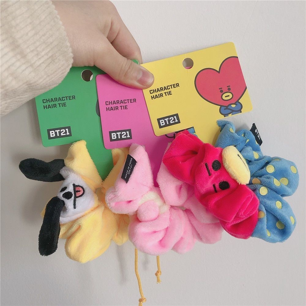 Bts Laço de Cabelo Novo Tata cooky Cartoon Lindo Laço de Cabelo ...
