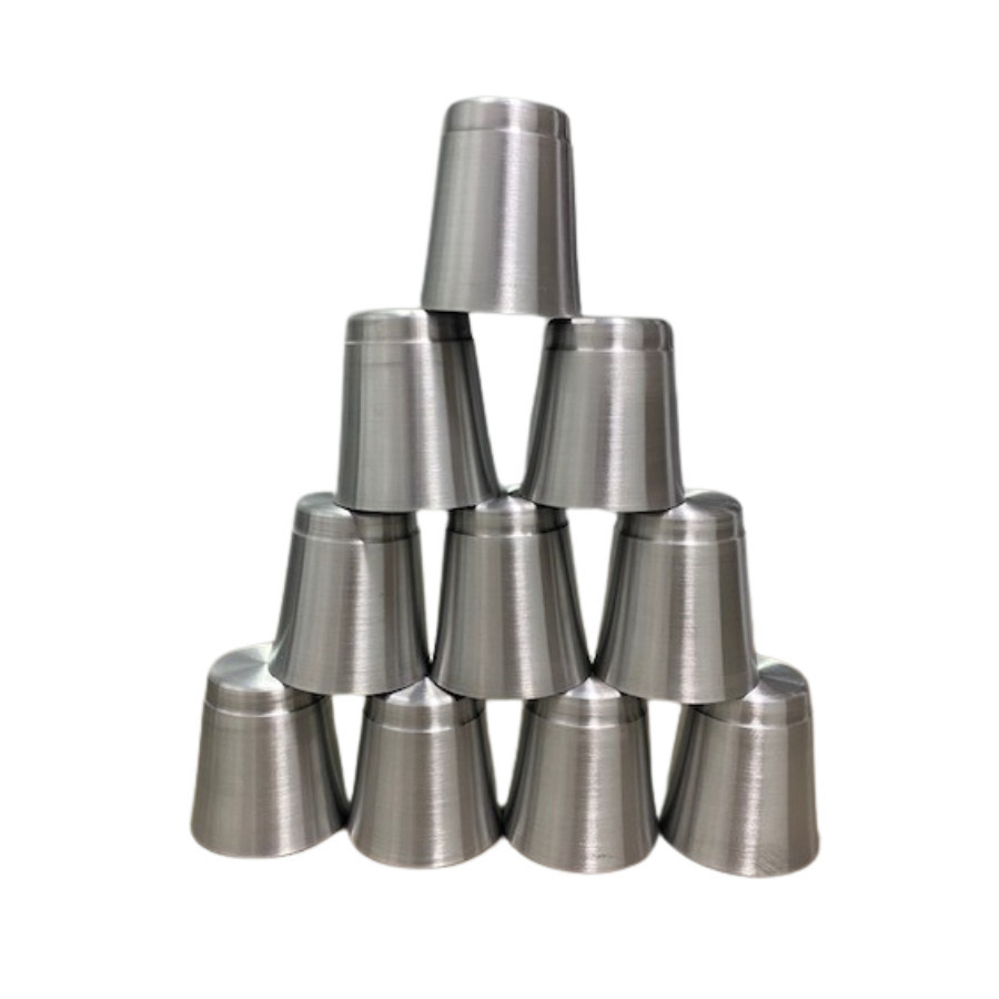 kit 10 copos shot em Alumínio Escovado130ml | Shopee Brasil