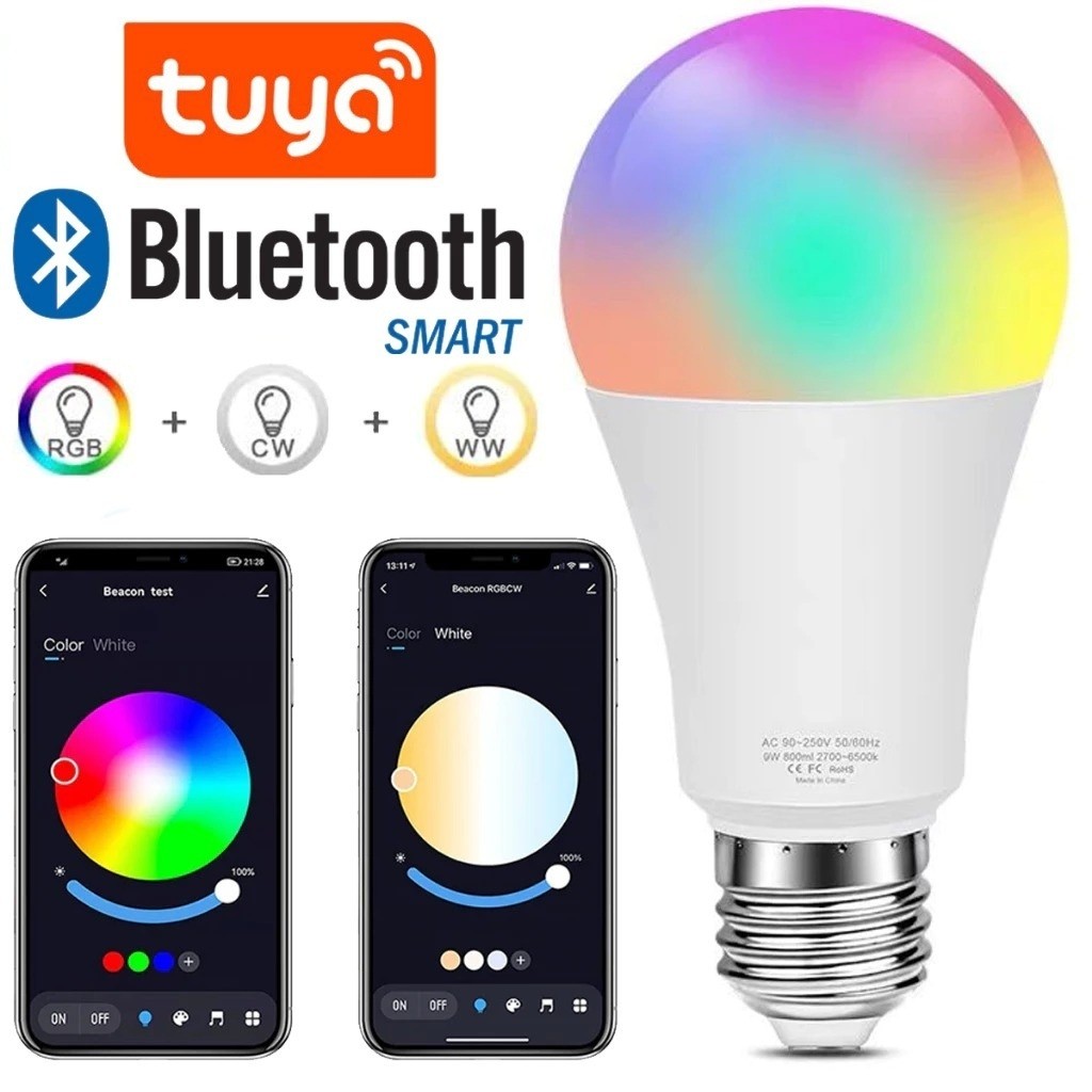Lâmpada Led Inteligente RGB Smart Life Bluetooth TUYA | Shopee Brasil
