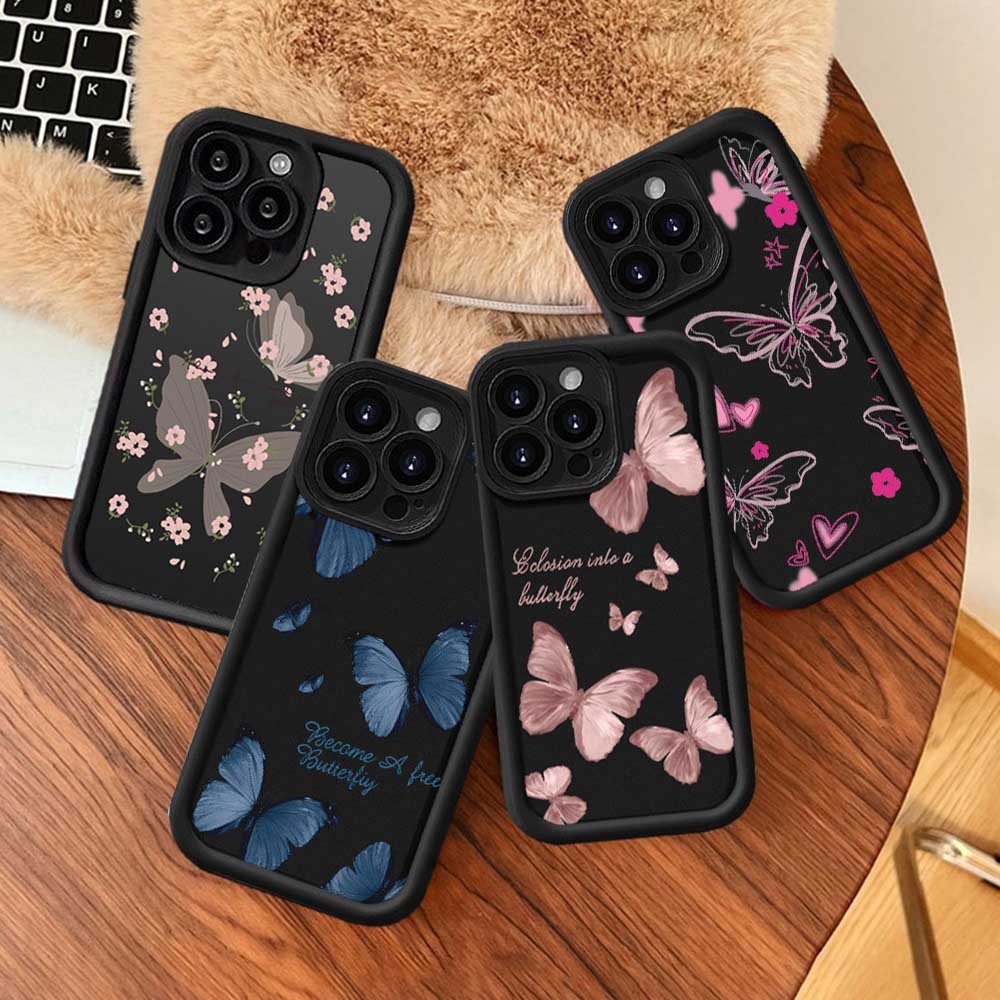 Rosa E Azul INS Borboletas Caso Para Xiaomi POCO F5 F3 M4 PRO X6 X4 X3 ...