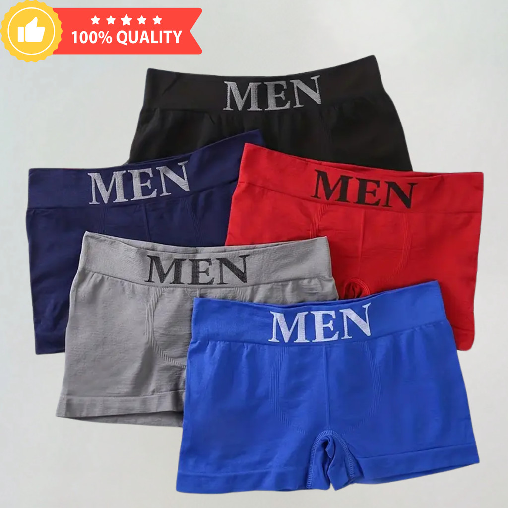 Kit Com 5 Boxer Masculina Microfibra Cueca Boxers | Shopee Brasil
