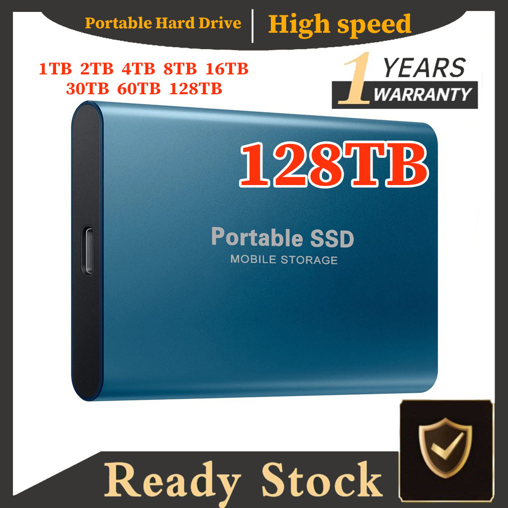 Disco Rígido Externo HD 128TB 60TB 30TB 16TB Portátil SSD 8TB 4TB USB 3.0 Tipo-C Interface De ...