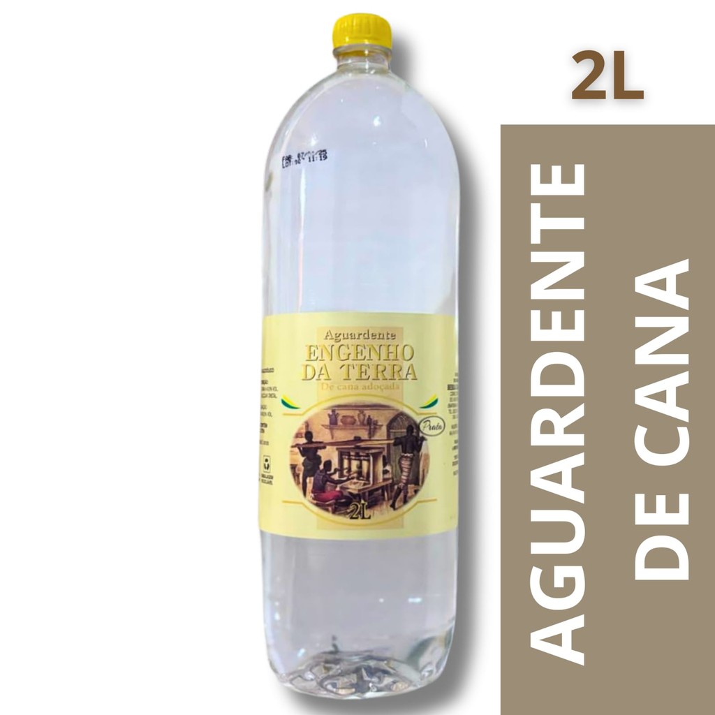 Aguardente Engenho da Terra Cana Cachaça Prata 2L Caipirinha Dose ...