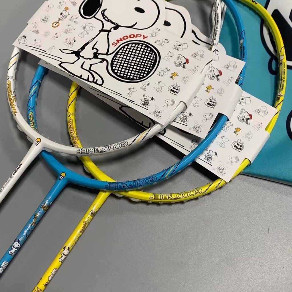 Snoopy kittyhellokitty Raquete de Badminton de carbono completo Kitty ...
