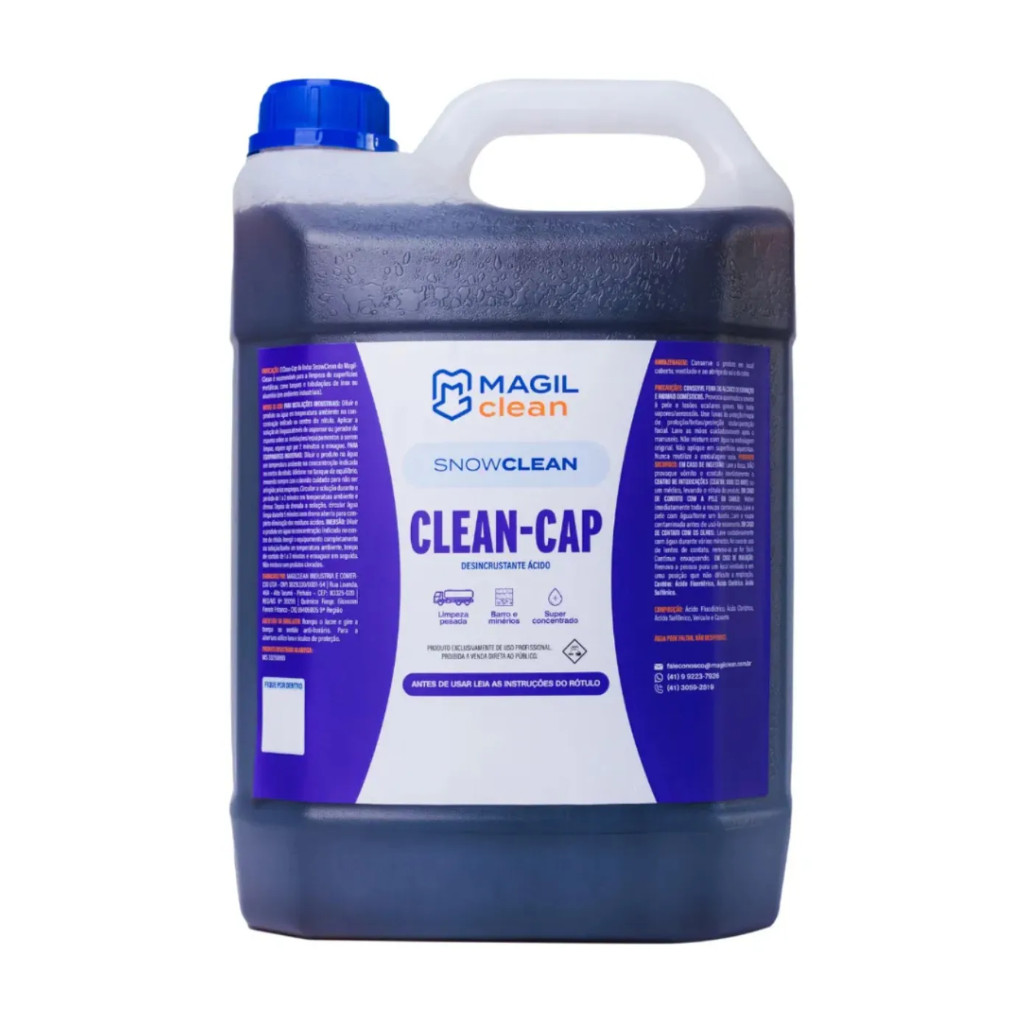 Clean-cap Intercap Desincrustante Acido 5L Magil Clean | Shopee Brasil