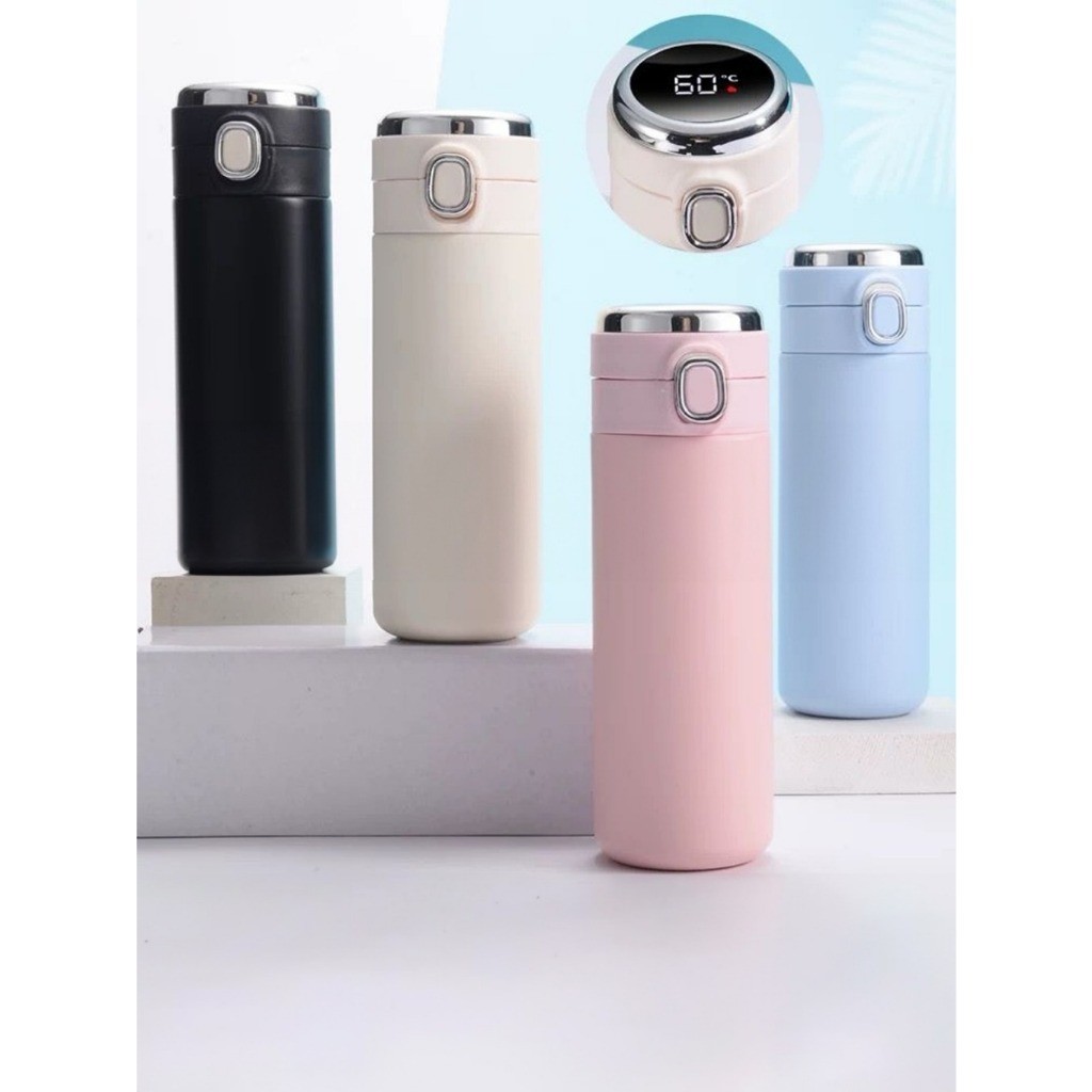 Garrafa térmica de água Inox/Temperatura De Led/estampa lisa/unisses de 420ML | Shopee Brasil