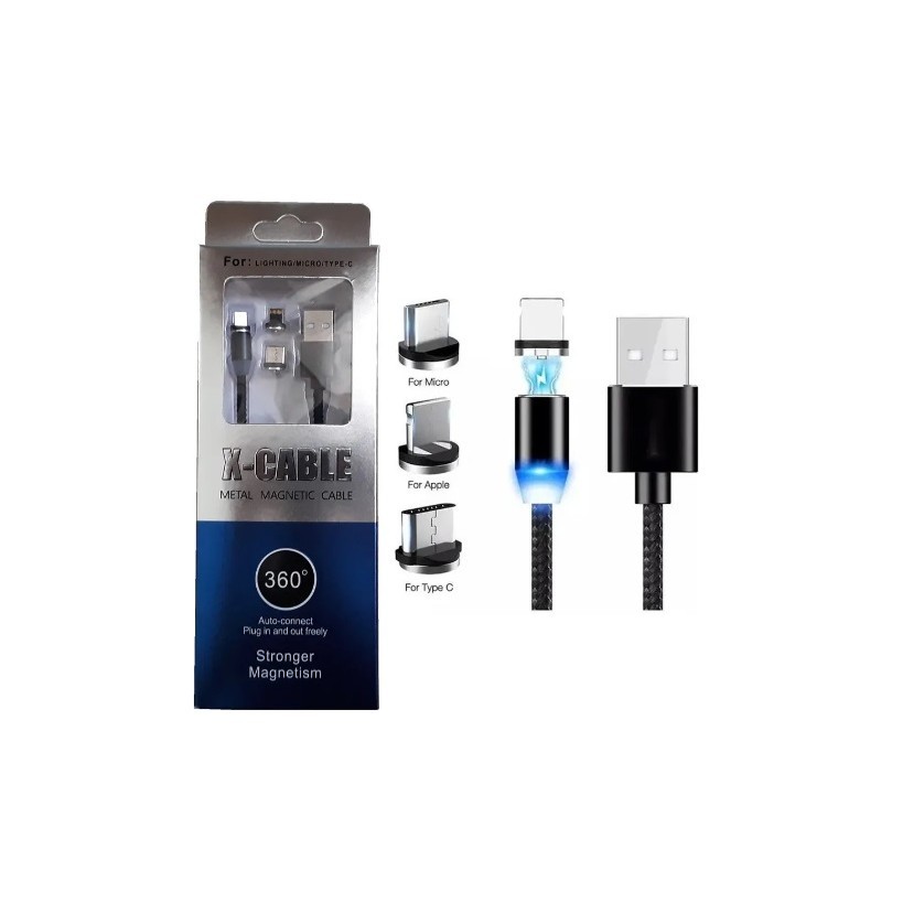 CABO MAGNÉTICO DE METAL X-CABLE 360 STRONGER | Shopee Brasil