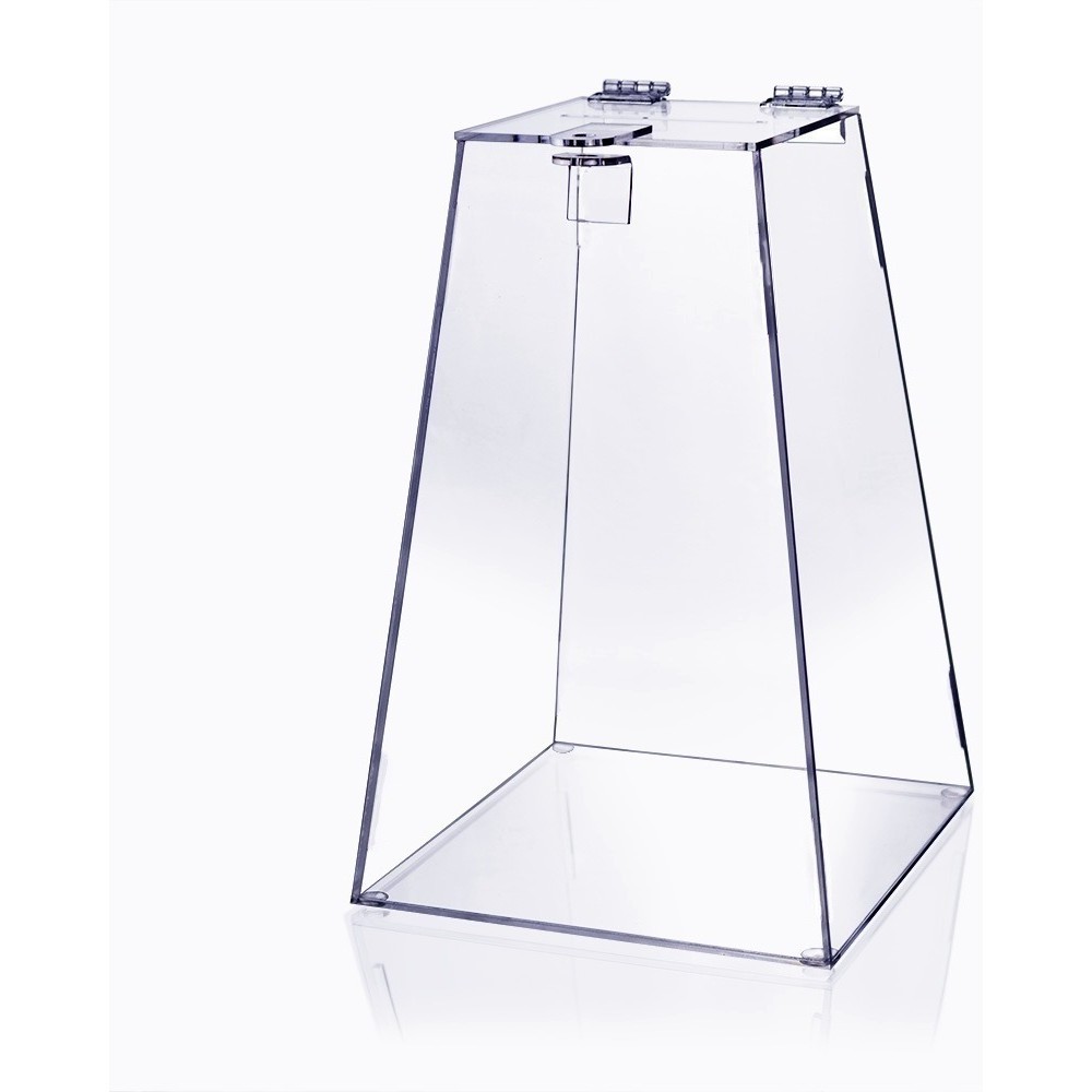 Urna Pirâmide Acrílico Transparente 40 cm | Shopee Brasil