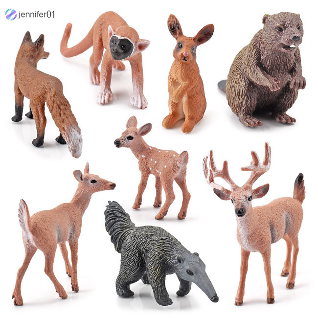 jen Simulação Floresta Animais Selvagens Modelo Ornamentos Coelho ...