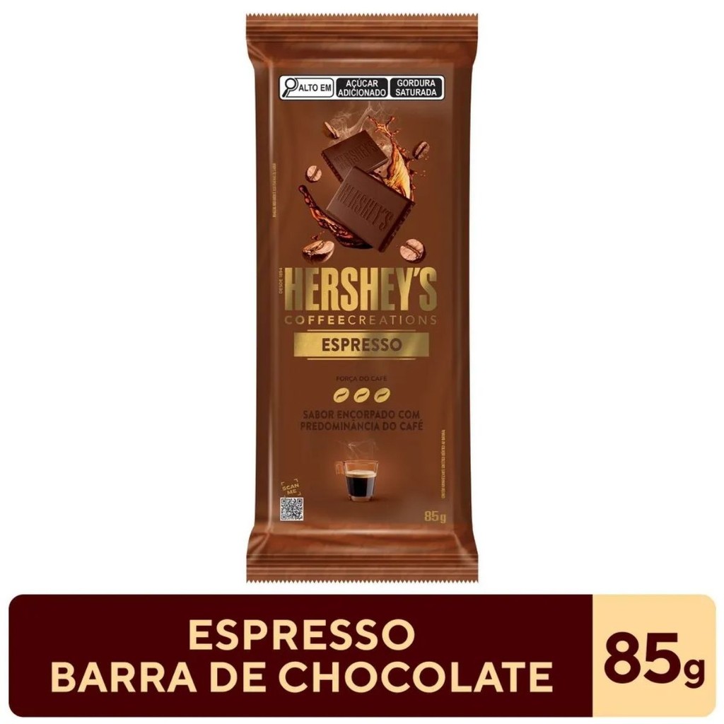 Barra Chocolate Hershey's Coffee Creations Sabor Café Espresso 85g | Shopee Brasil