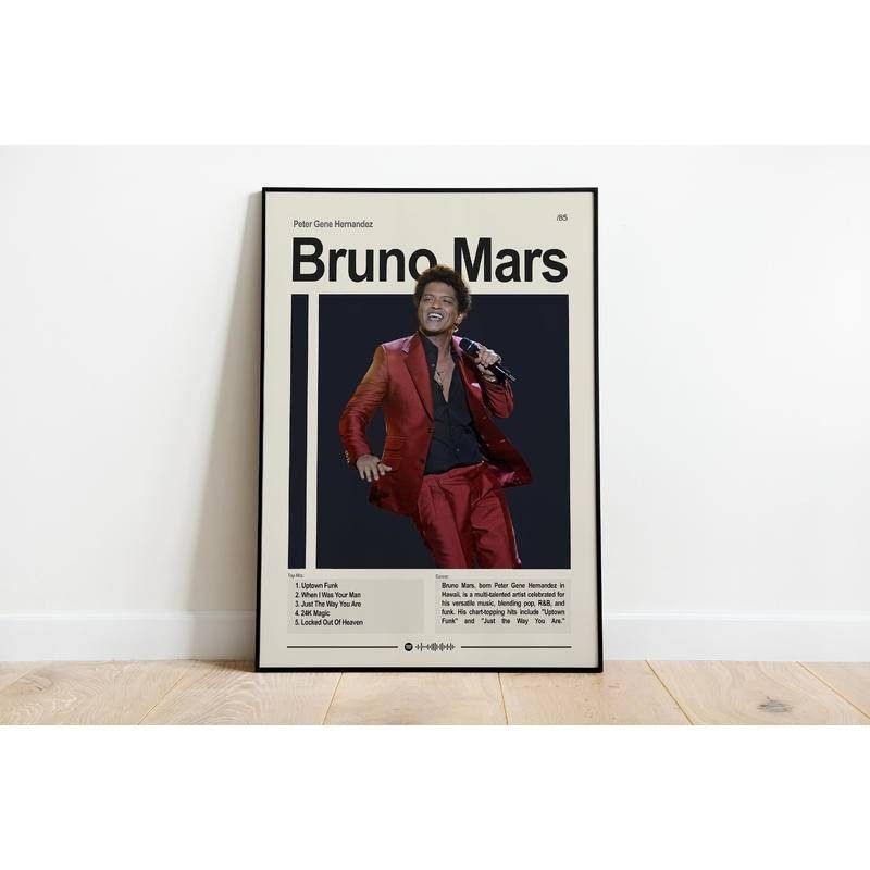 Bruno Mars Capa Do Álbum Music Poster Estampas Em Tela Decoração De ...