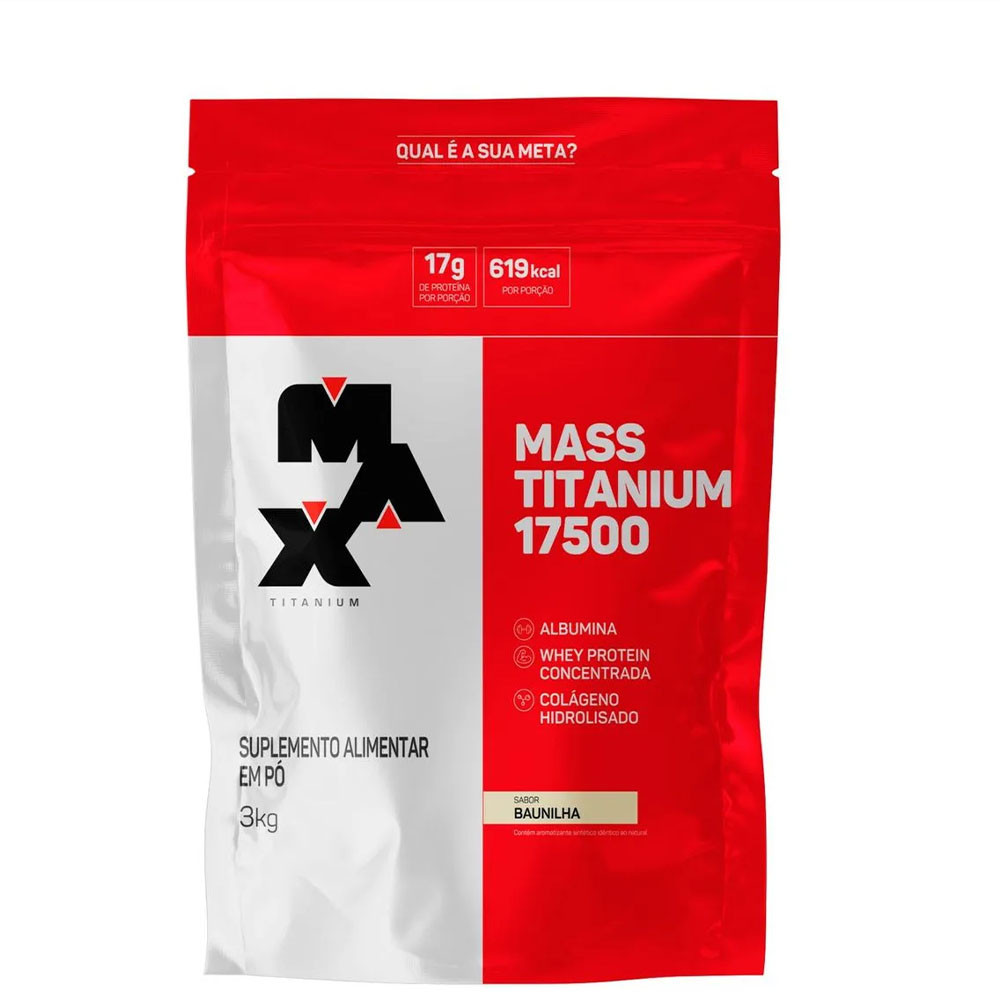 Hipercalórico Mass Max Titanium 17500 3kg | Shopee Brasil