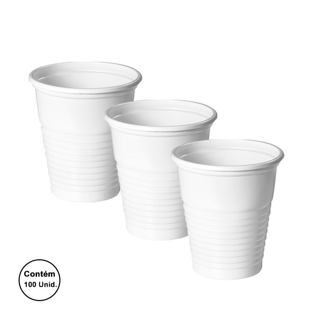 Copo Descartável Branco 80Ml c/100 Unid. Super Premium - Altacoppo | Shopee Brasil