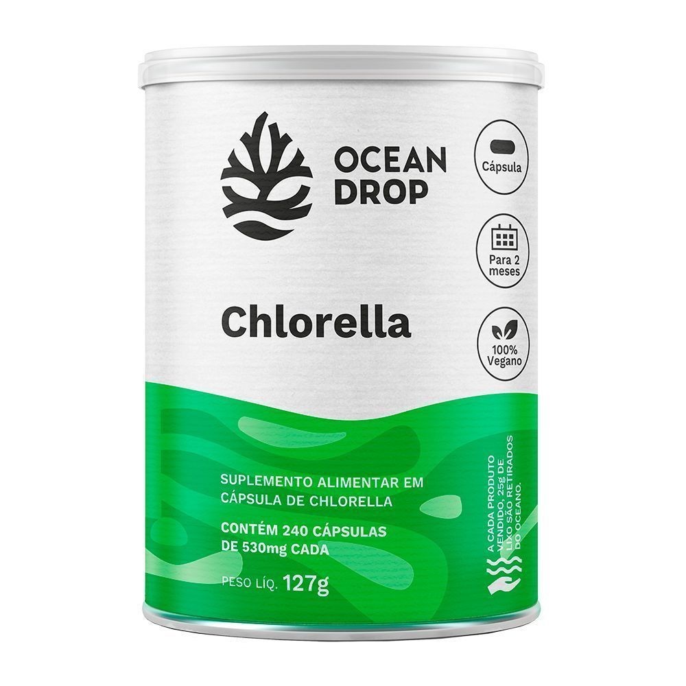 Chlorella 240 Cápsulas Ocean Drop | Shopee Brasil