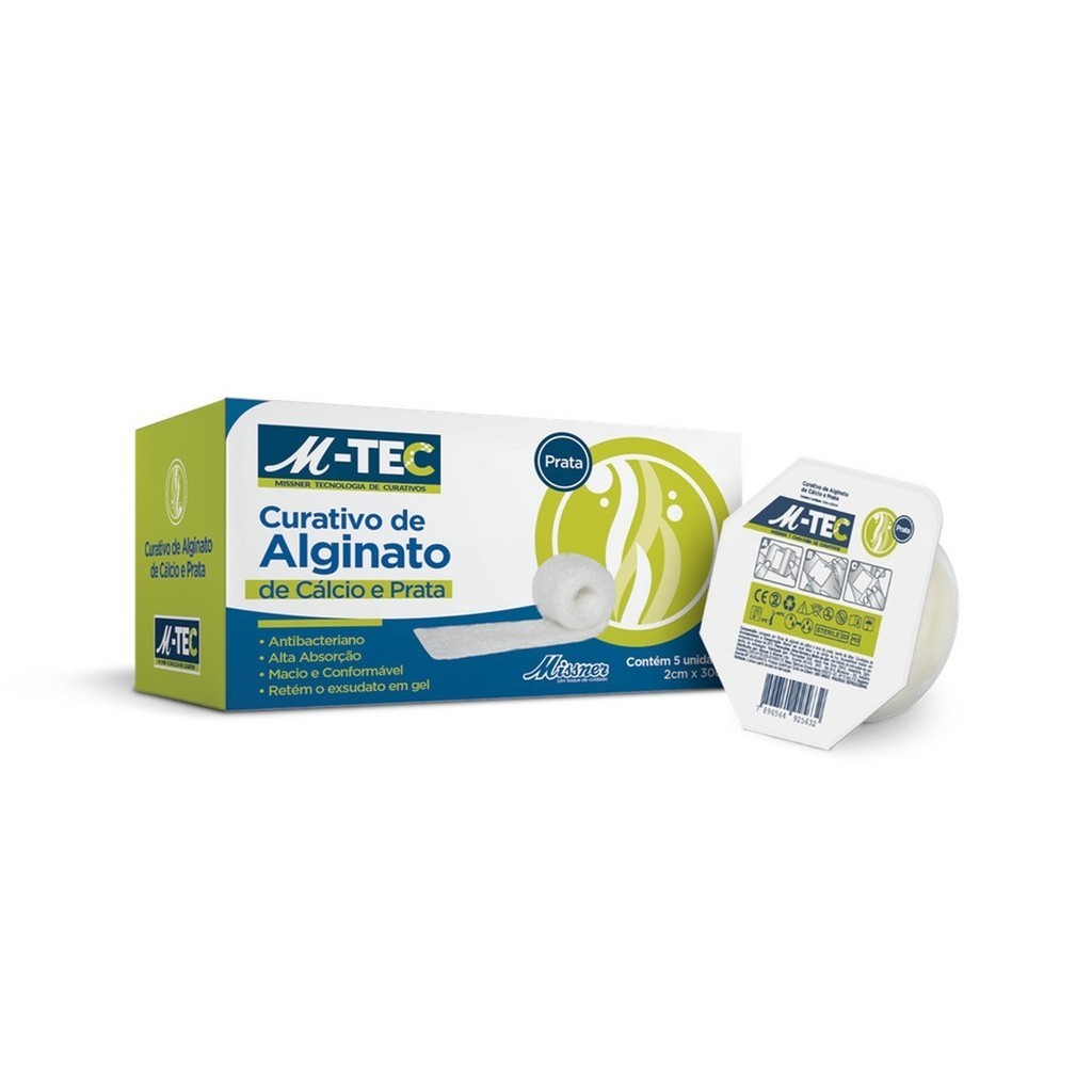 5 Curativo Alginato de Calcio e Prata Fita 2cmX30cm Missner | Shopee Brasil