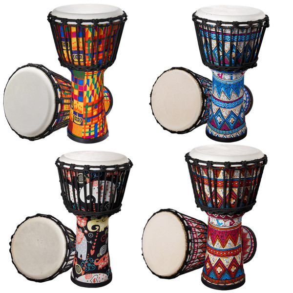 MIE Hand Tambor 8'Instrumento De Percussão Africano Tradicional De Pele ...