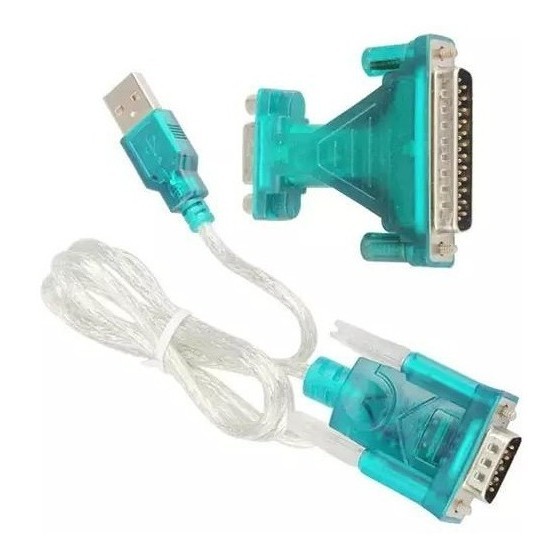 Cabo Serial Conversor Usb 2.0 Rs232 Macho + Adaptador Db25 Envio Rápido ...