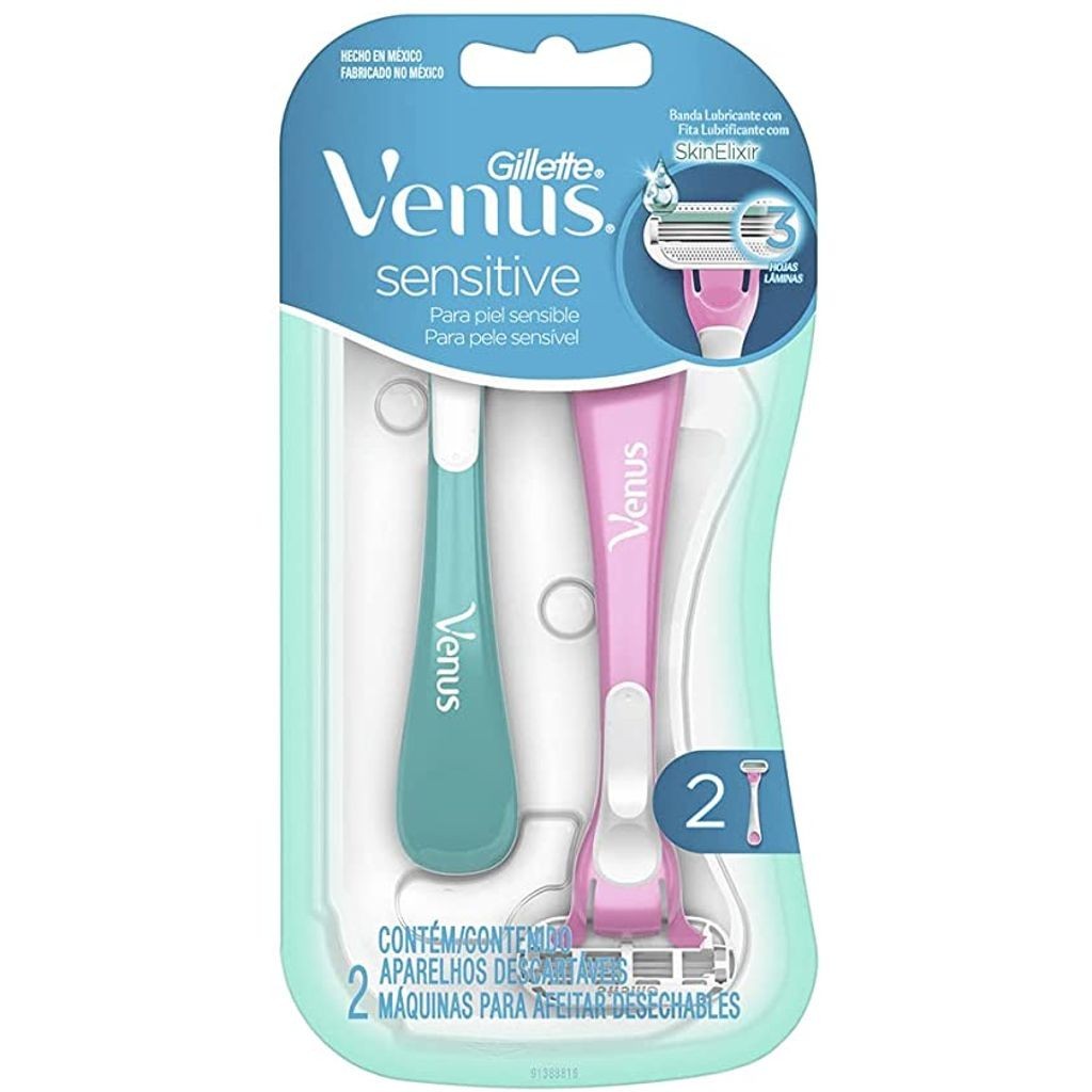 Aparelho De Depilacao Gillette Venus Sensitive com 2 unidades | Shopee ...