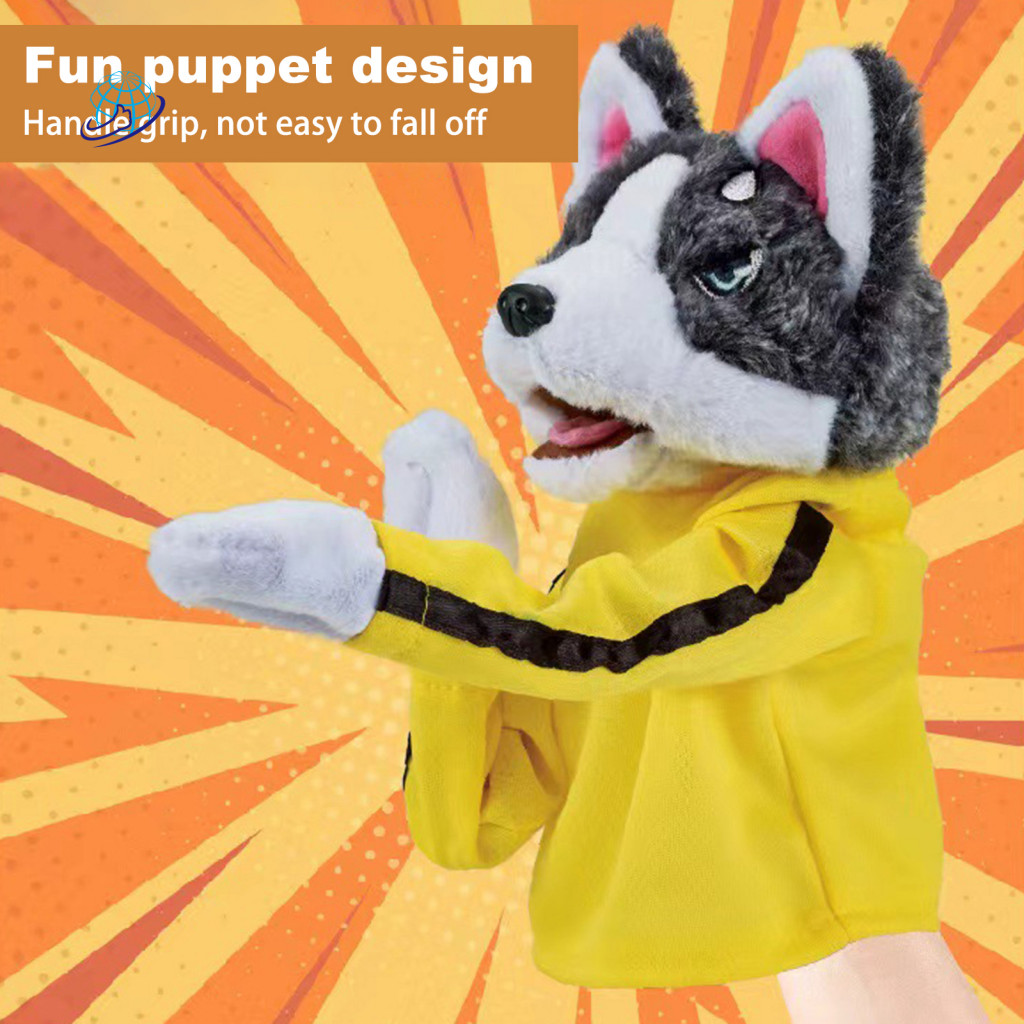 de Kung Fu Animal Puppet Interactive Plush Husky Hand Com Brinquedo de ...