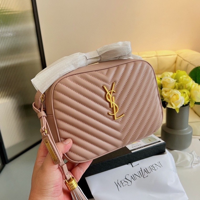 YSL/Saint Laurent Mini Lou Câmera Feminina bolsa Para Em Couro ...