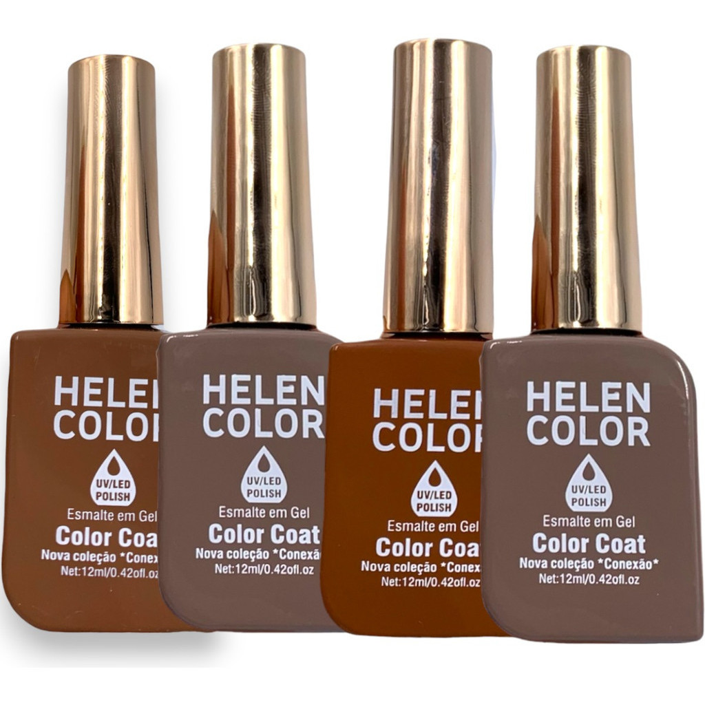 Kit Esmalte Helen Color Cores Marrom Nova Coleção Conexão | Shopee Brasil