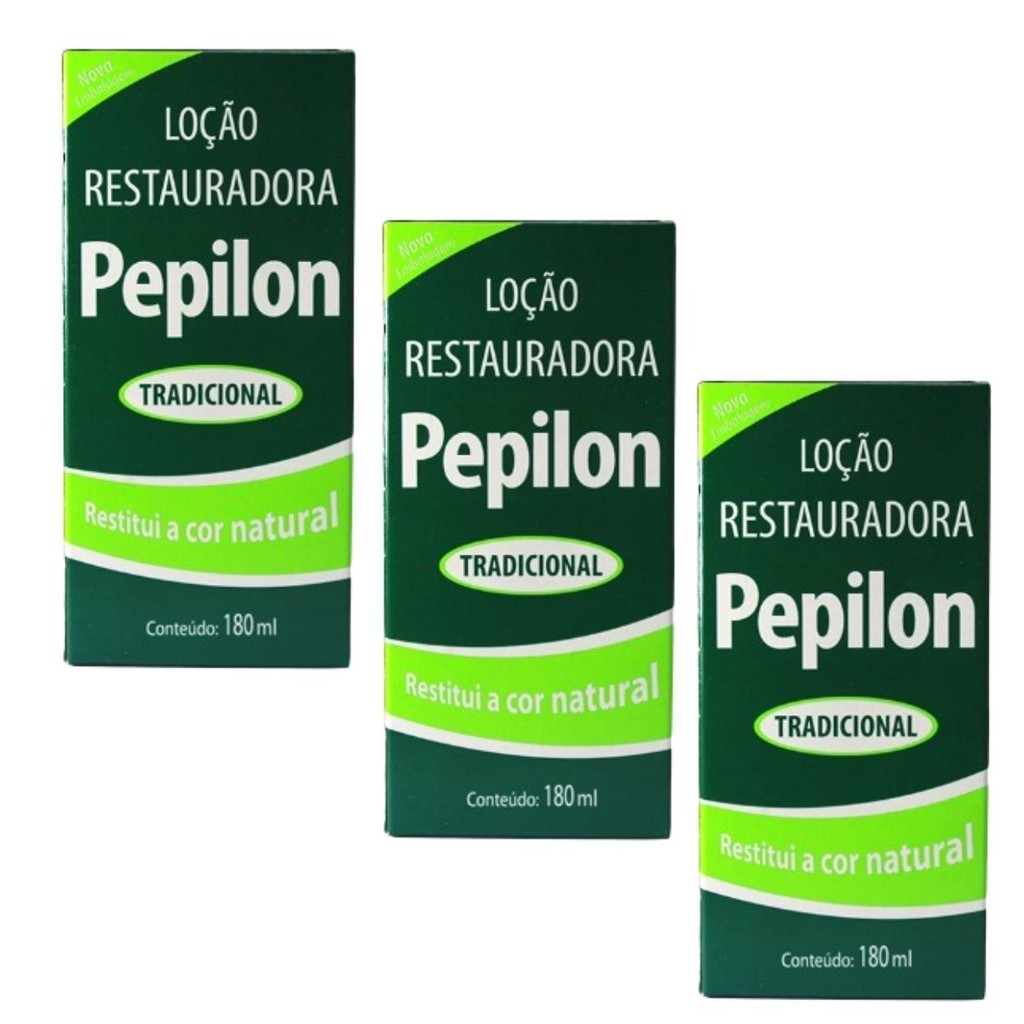 Kit 3 Loção Capilar Restauradora Tradicional 180Ml - Pepilon | Shopee ...