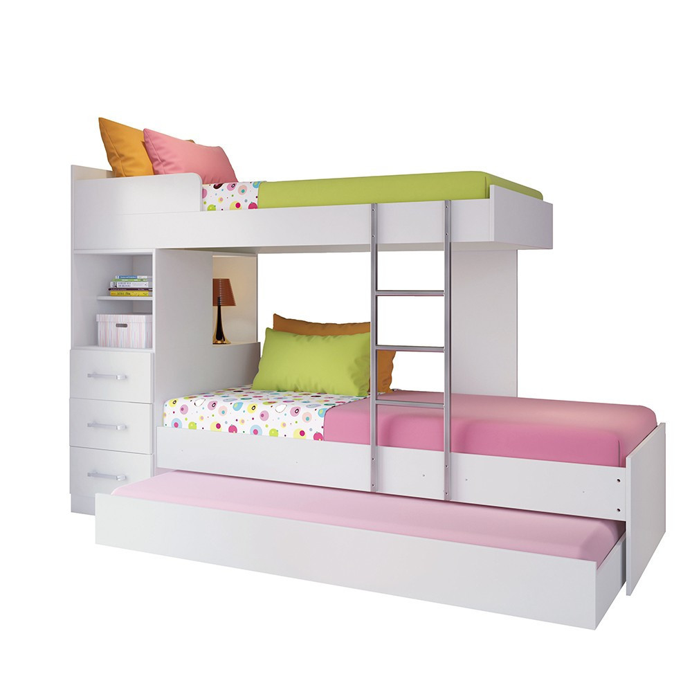 Treliche com 3 Gavetas e Escada Plus Santos Andirá | Shopee Brasil