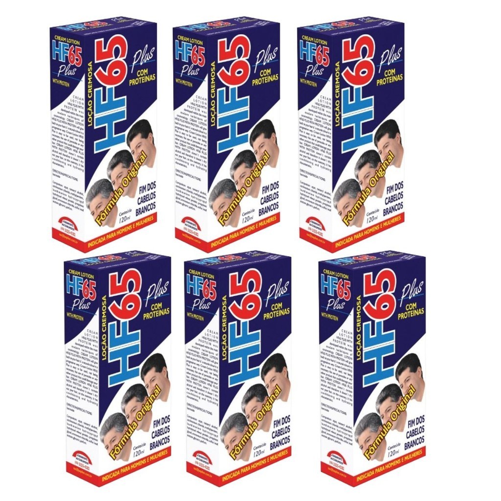 Kit 6 Loção Restauradora HF65 Plus Unissex 120Ml - Pepilon | Shopee Brasil