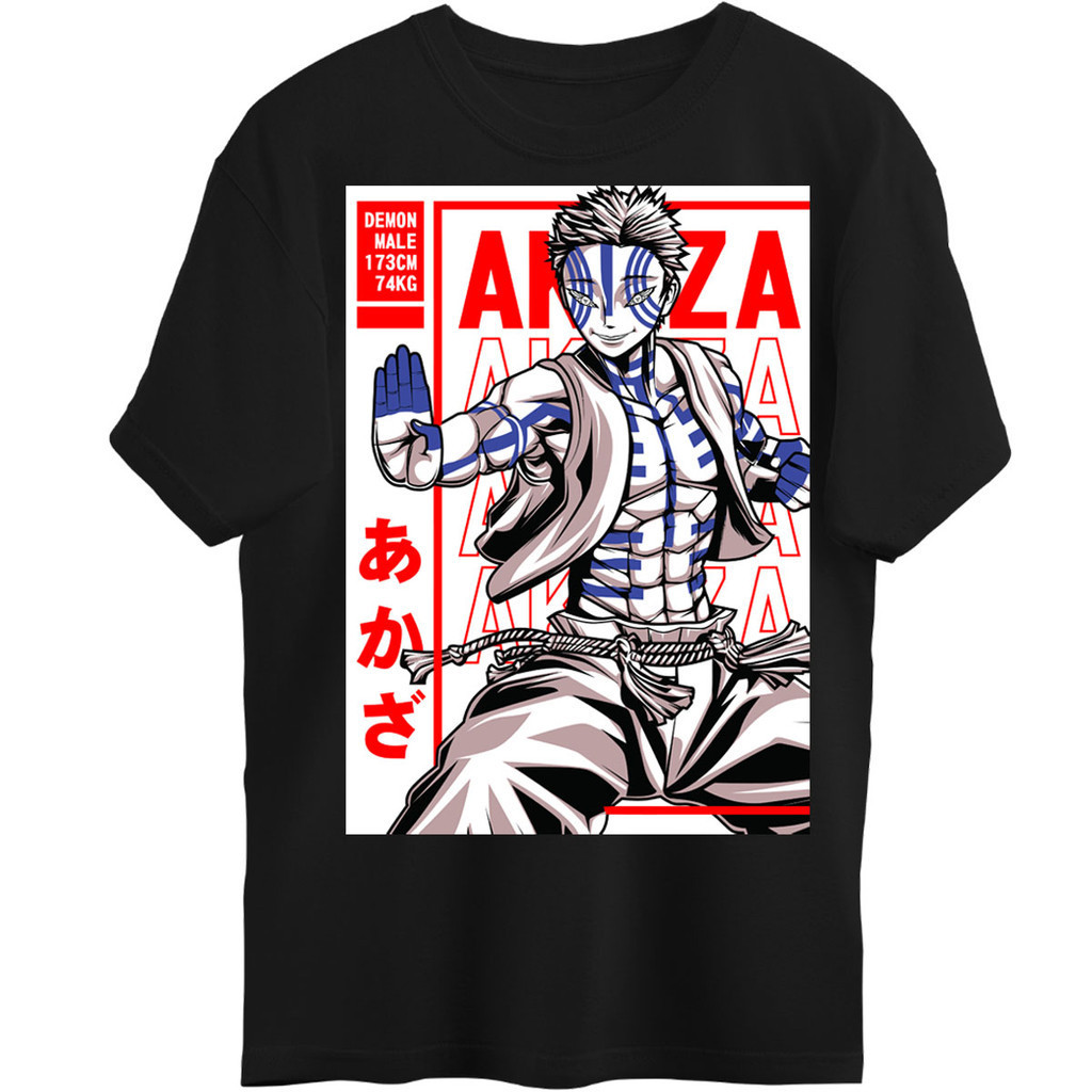 Camiseta Akaza Demon Slayer Algodão | Shopee Brasil