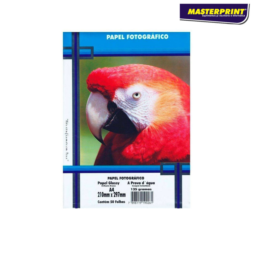 Papel Fotográfico A4 135g com 50 folhas da Masterprint | Shopee Brasil