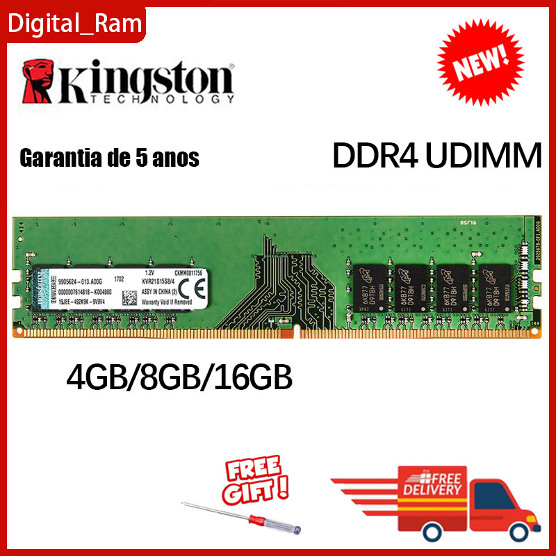 Kingston DDR4 RAM 4GB 8GB 16GB 2133MHz 2400MHz 2666MHz 3200MHz Memória Para Desktop UDIMM ...