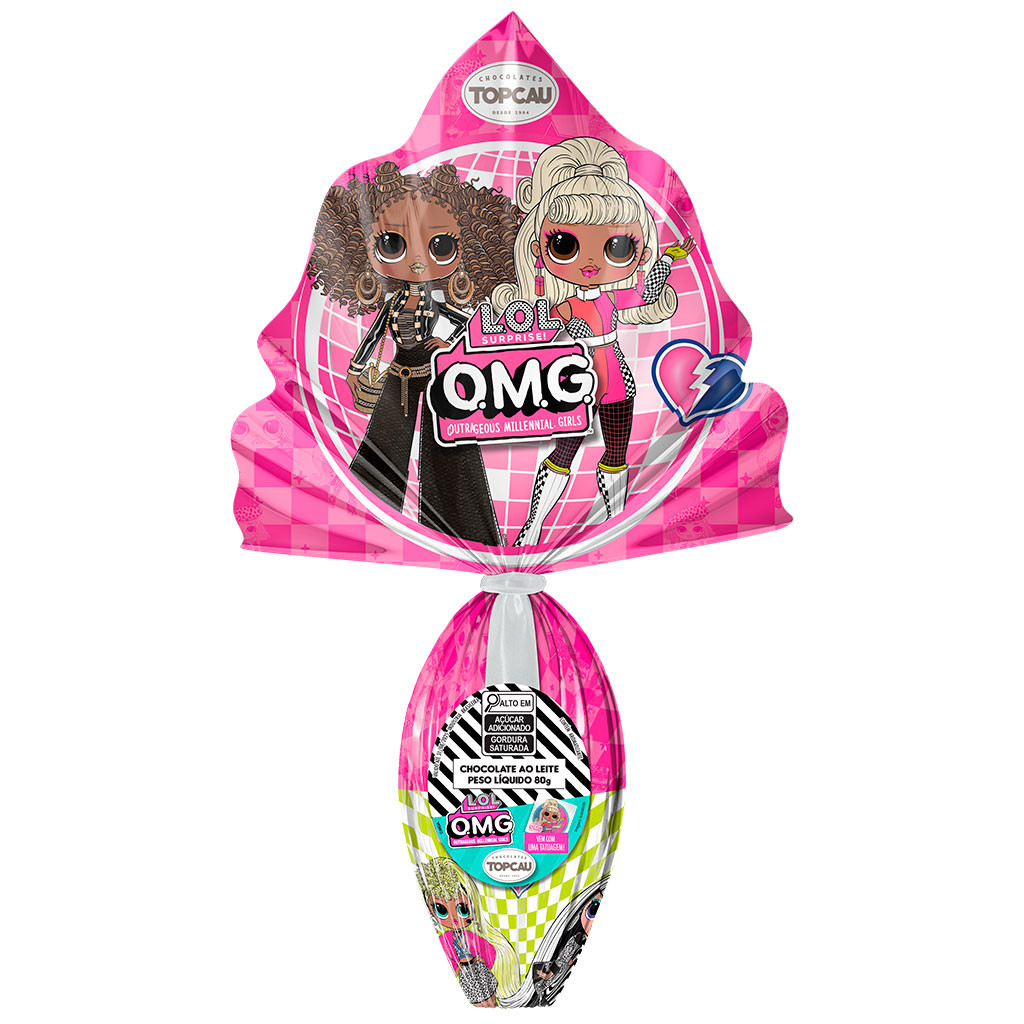 Ovo de Páscoa LOL OMG Tatuagem 80g - Top Cau | Shopee Brasil