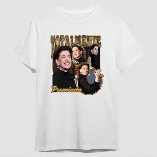 Camiseta Unissex Totalmente Premiada Meme Fernanda Torres | Shopee Brasil