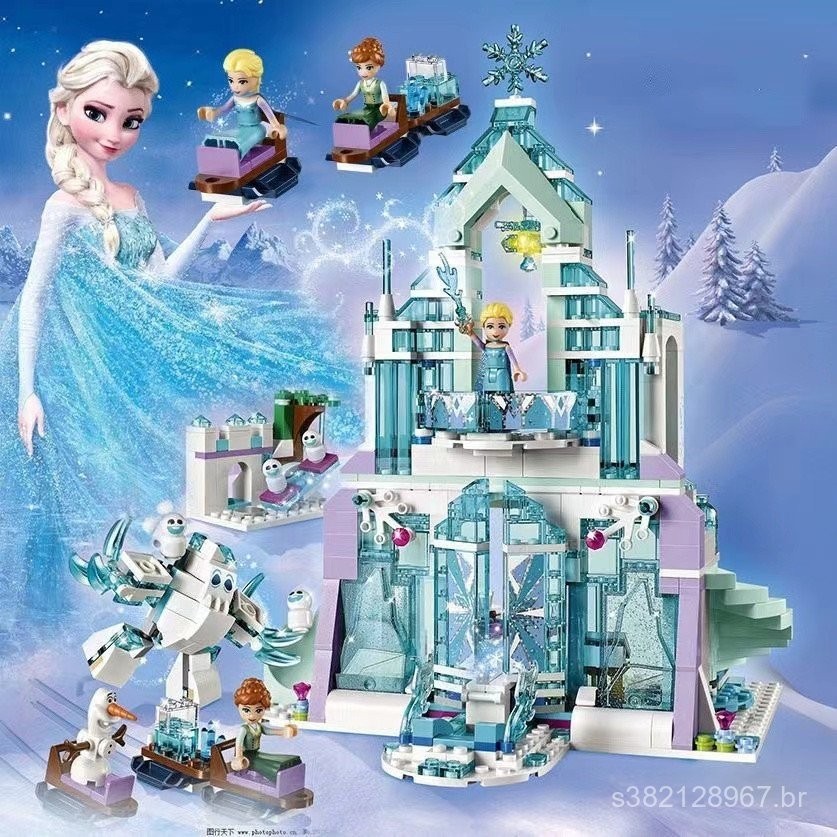 731 pçs blocos de construção Lego menina congelada princesa Elsa ...