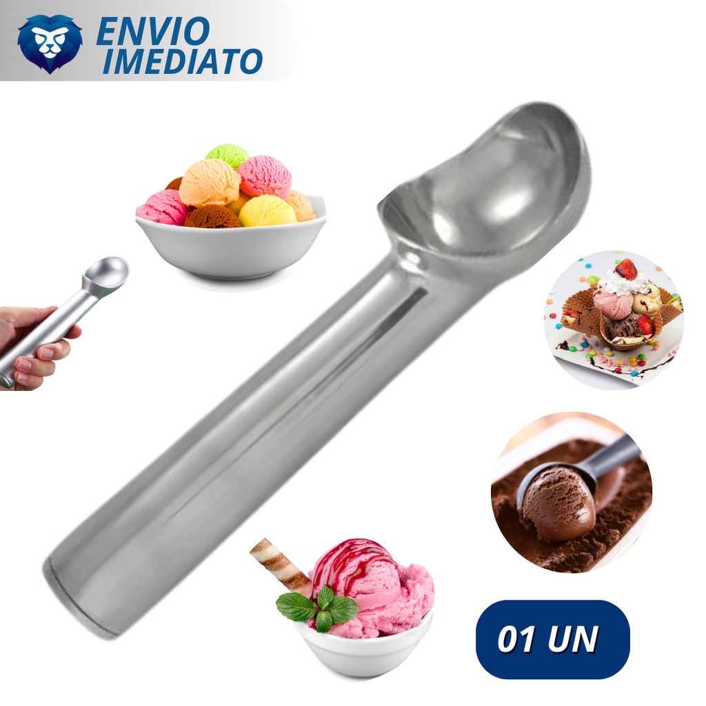 Colher de Pegar Sorvete Profissional Para Sorvetes Açai e Sobremesas ...