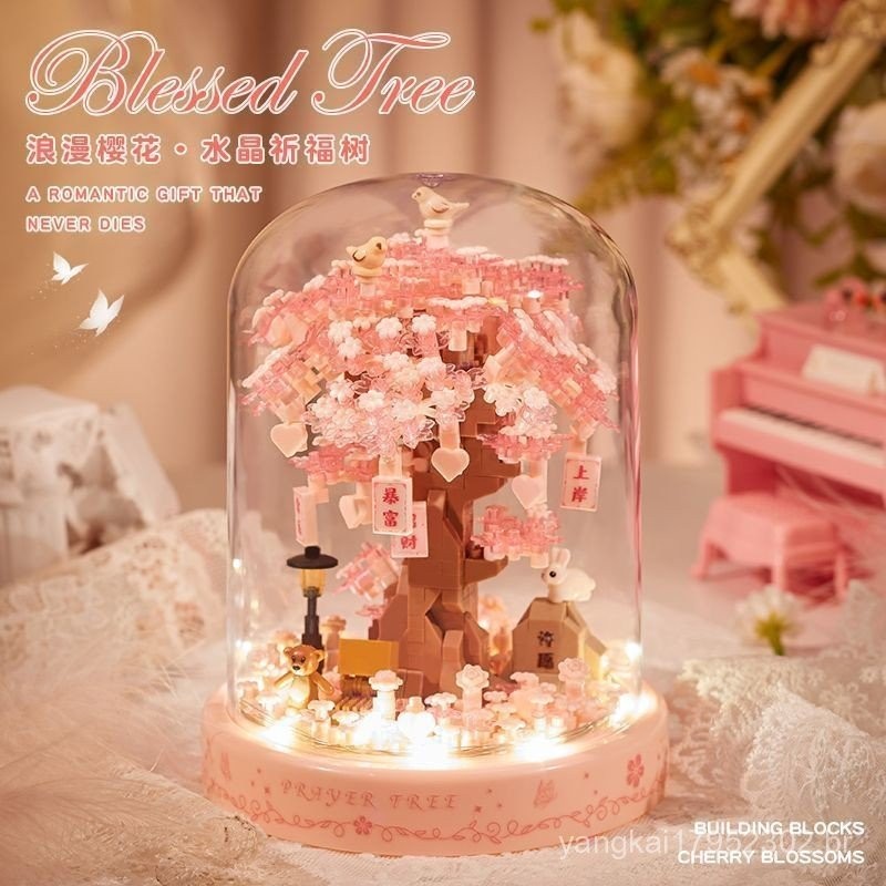 Compatível com Lego Four Seasons Sakura Tree House Blocos de construção ...