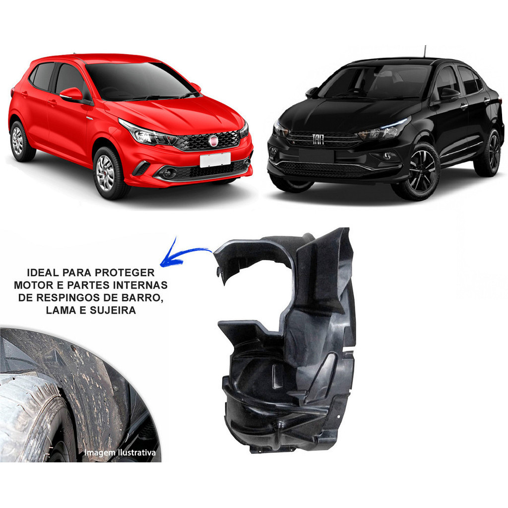 CAIXA DE RODA PROTETOR LAMA PARABARRO DIANTEIRO FIAT ARGO CRONOS 2017 2018 2019 2020 2021 2022 ...