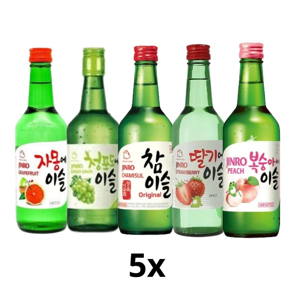 Kit 5 Soju Bebida Coreana Destilada Jinro 360ml | Shopee Brasil