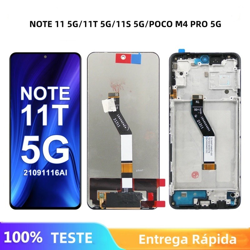6.6'' Vivid Tela Para Xiaomi Redmi Note 11 5G&Note 11T 5G&Note 11s 5G&Poco M4 Pro 5G Frontal ...