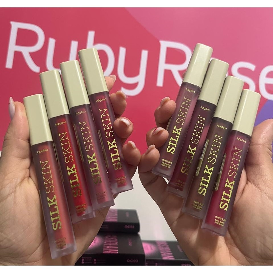 Batom Líquido Smooth Blur Silk Skin Ruby Rose HBF7100 | Shopee Brasil