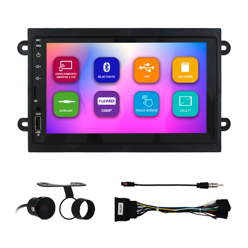 Kit Multimídia 7 Pol Cobalt Onix Spin Prisma 2013 2014 15 2016 2017 2018 Espelhamento Android ...