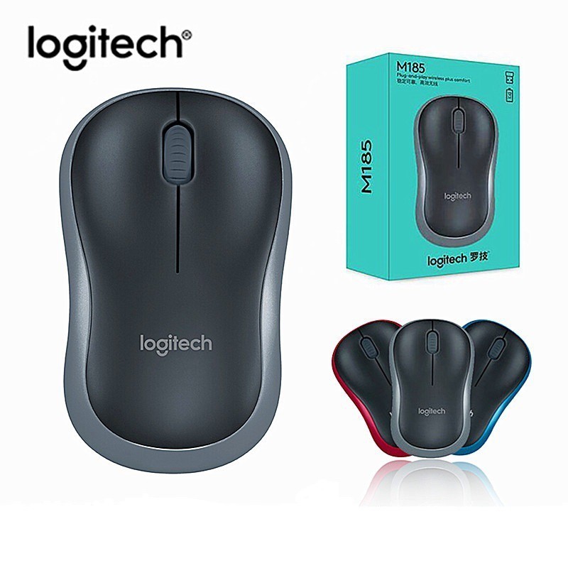 Mouse Sem Fio logitech M185 Com 1000DPI 2.4GHz Rato De Escritório Para ...