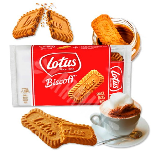 Biscoito Bolacha Belga Lotus Biscoff Pocket (Pack 8X2) 124g | Shopee Brasil