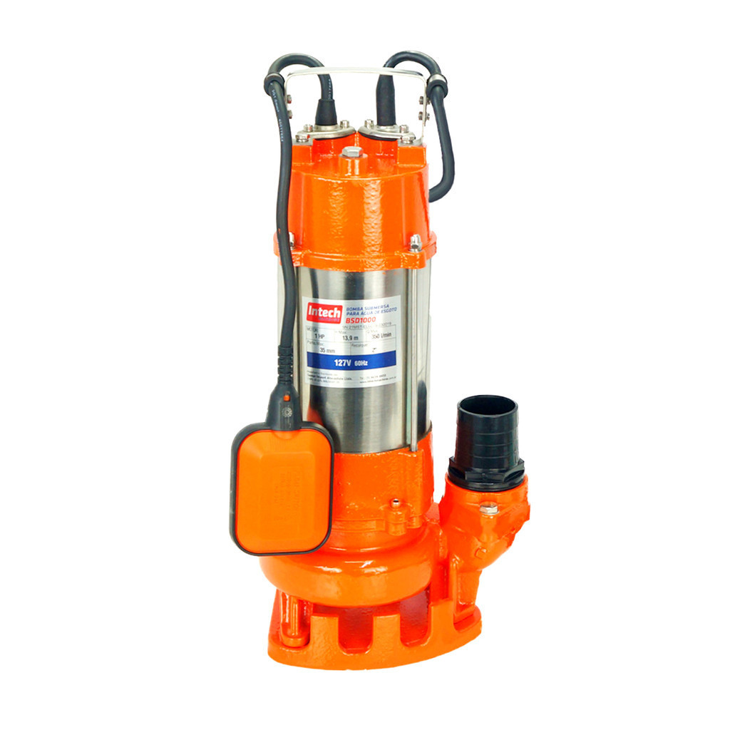 BOMBA SUBMERSA ÁGUA SUJA FOSSA ESGOTO INDUSTRIAL SUBMERSÍVEL BSD1000 ...