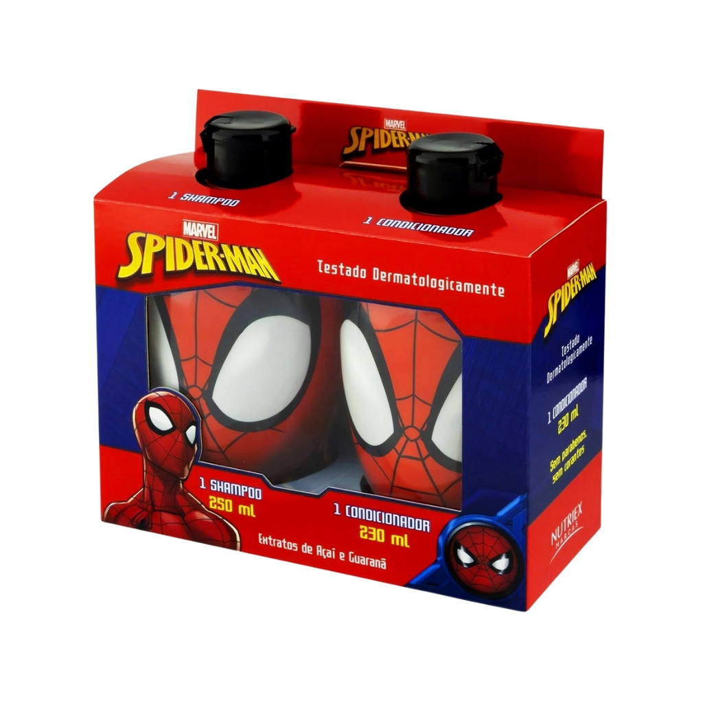 Kit Infantil Spider-Man (Homem-Aranha) Shampoo + Condicionador ...